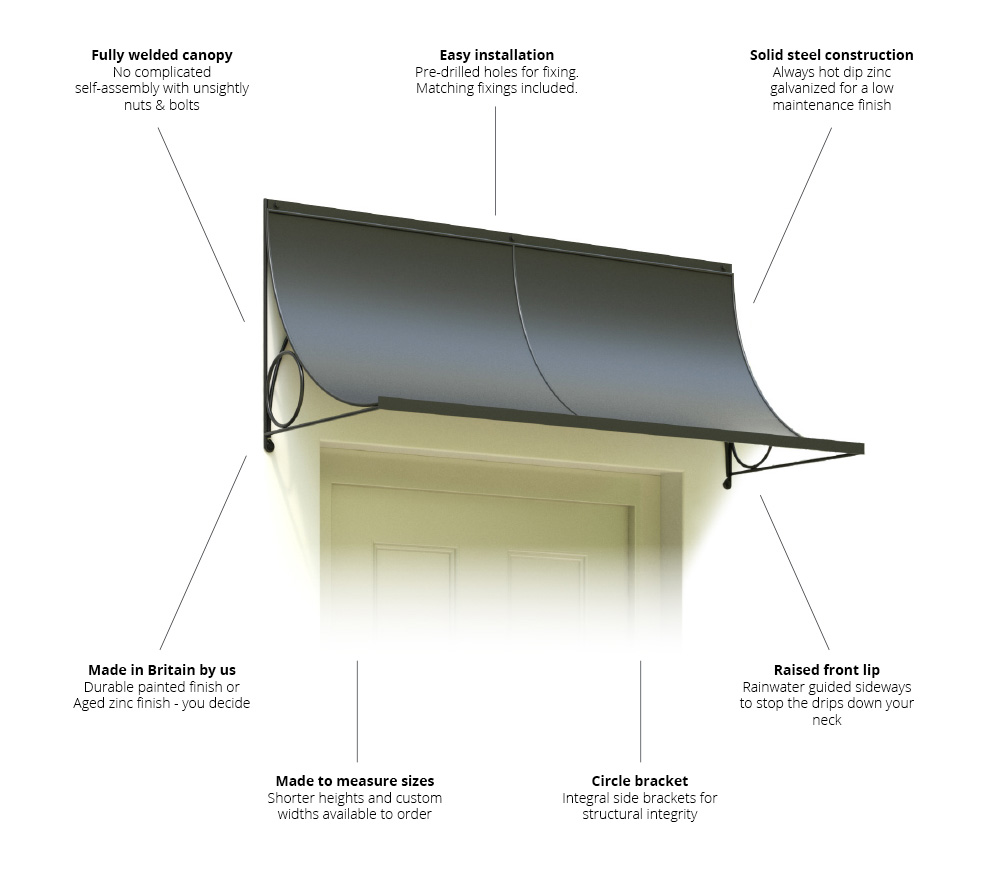 Door Canopy – 4’ Front door canopies