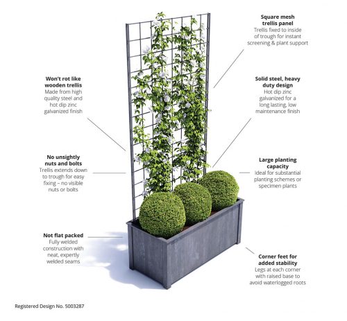 36" Trellis Trough - Garden Requisites